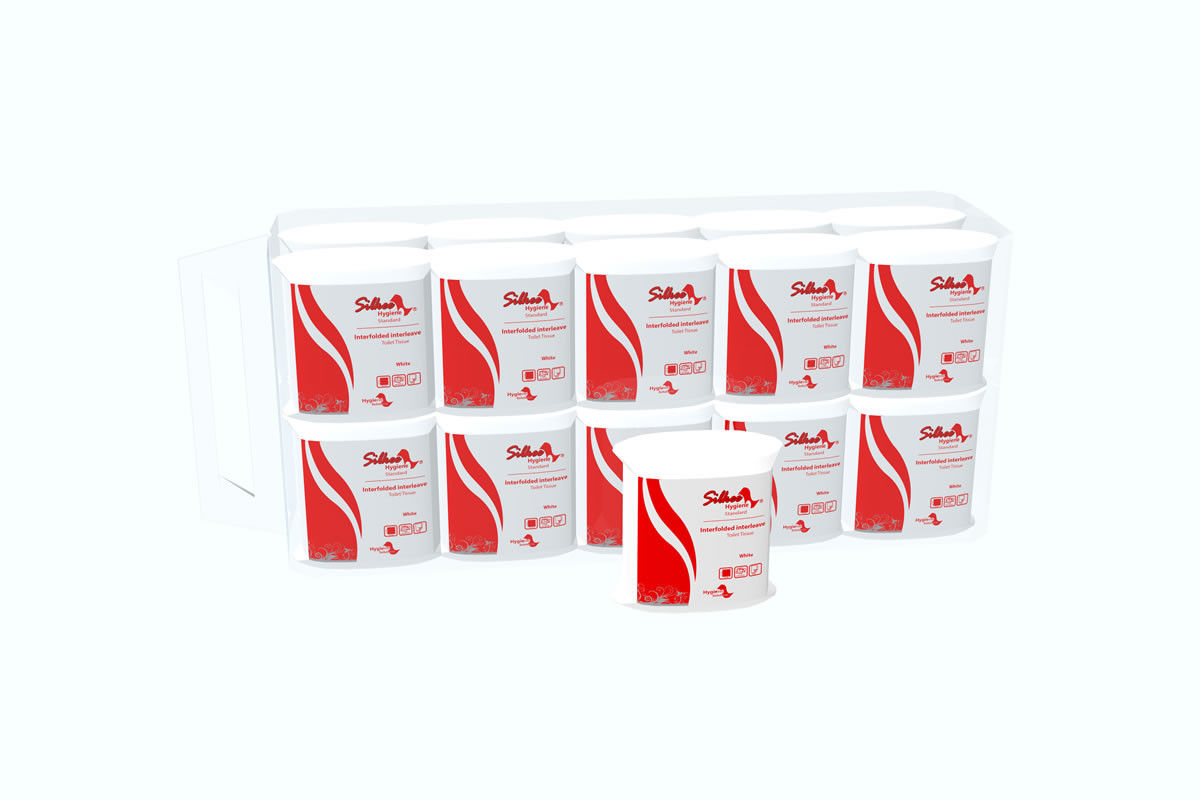 Silkee Hygiene Interfolded Interleave Toilet Paper Standard 20 Pkts Bail